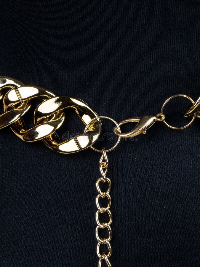 Metal Chain Jewelry for Women Close-up Stock Image - Image of girls ...
