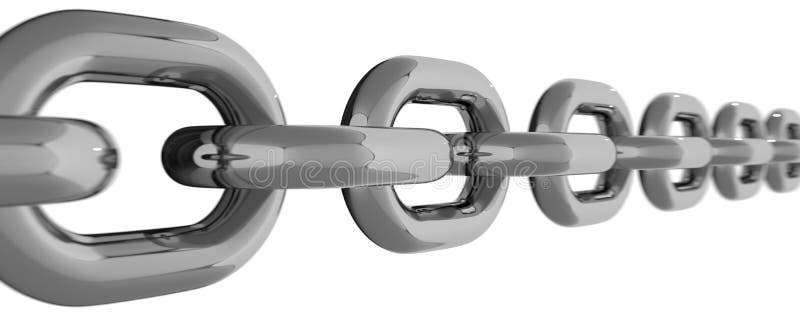Metal Chain Line Isolated 3D Stock Illustration - Illustration of ...