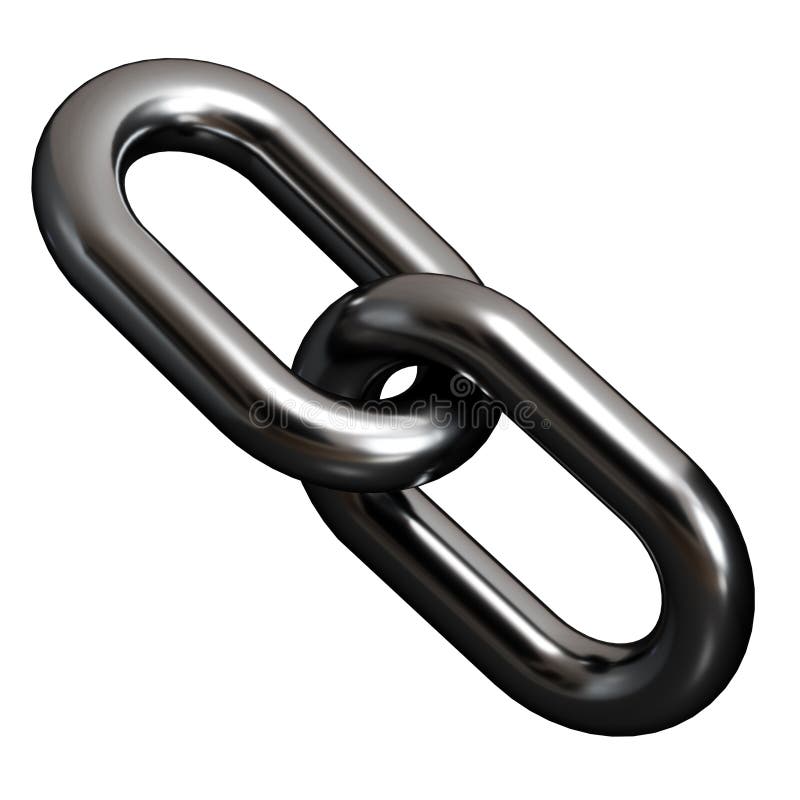 Metal Chain or Link Icon Isolated on White Background Stock ...