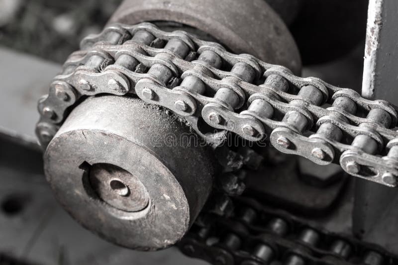 A Metal Chain on a Motor As a Backdrop Stock Image - Image of texture ...