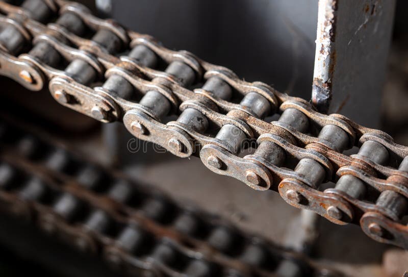 A Metal Chain on a Motor As a Backdrop Stock Photo - Image of ...