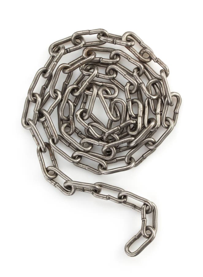 Metal chain on white stock image. Image of repairman - 46817185