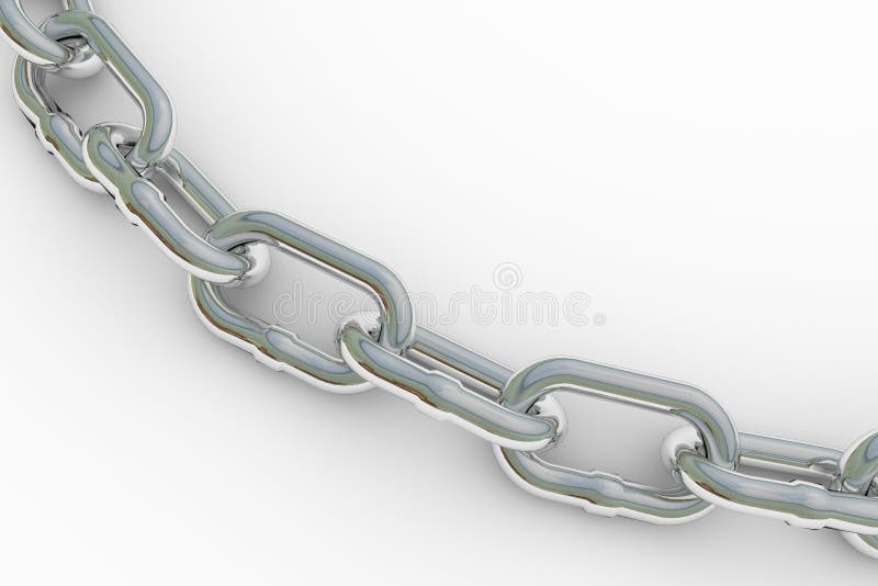 Metal chain, on white stock illustration. Illustration of white - 55551367