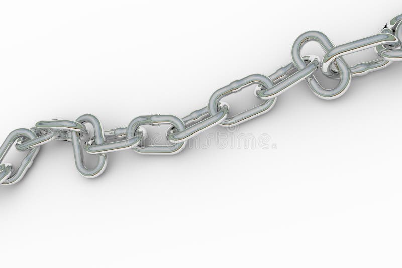 Metal chain, on white stock illustration. Illustration of abstract ...