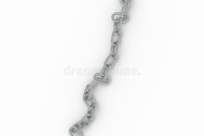 Metal chain, on white stock illustration. Illustration of white - 55551367