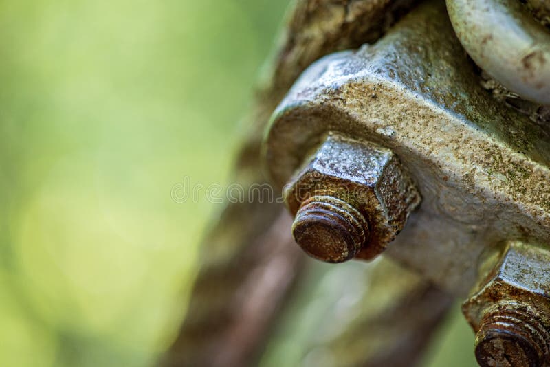 Metal Chain and Wire Rope Holding Bridge in Place Stock Image - Image ...