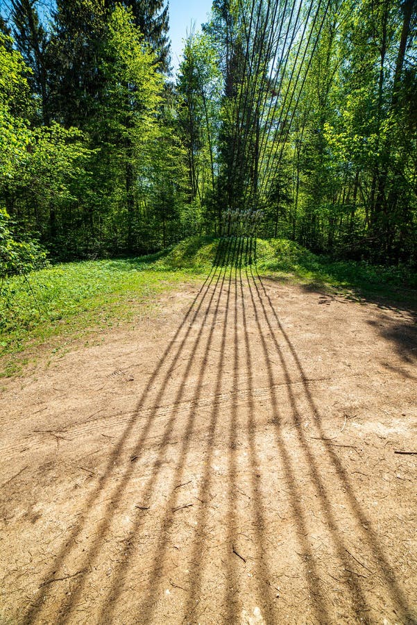 Metal Chain and Wire Rope Holding Bridge in Place Stock Image - Image ...