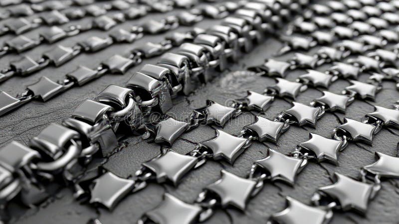 Metal Chainmail Texture, Abstract Design Stock Illustration ...