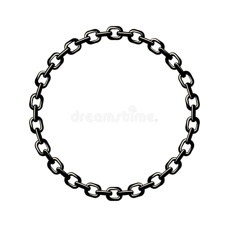 Metal Chains Frame Design Illustration Stock Vector - Illustration of ...