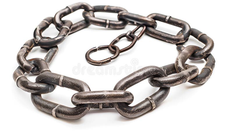Metal Chains Isolated on White Stock Image - Image of stainless, decor ...