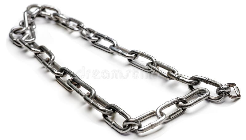 Metal Chains Isolated on White Stock Photo - Image of strength, element ...