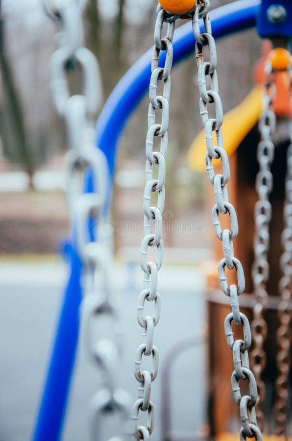 Metal Chains with a Large Ring for a Children& X27;s Swing on the ...