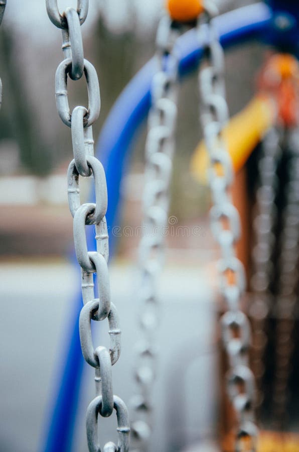 Metal Chains with a Large Ring for a Children& X27;s Swing on the ...