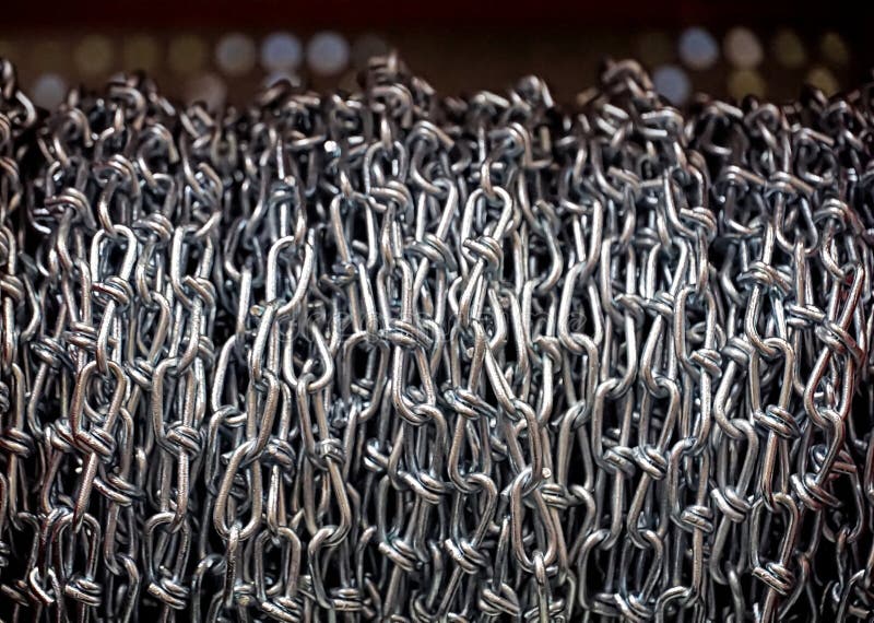 Metal Chains in Silver Color Vertical Background Close Up View Stock ...