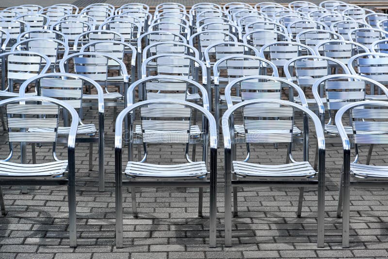 Metal chairs stock photo. Image of objects, metal, seat - 87698010