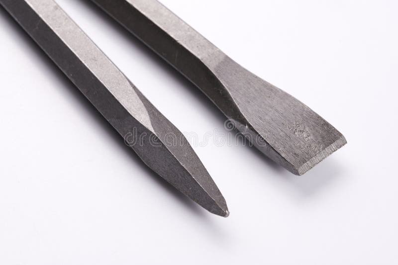 Metal Chisel for Concrete for Perforator Stock Image - Image of wall ...