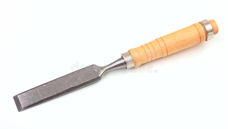 A Metal Chisel with a Handle Rests on a Fine Anthracite Angle. Stock ...