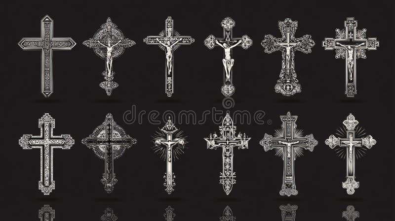 Metal Christian Cross Vector Graphic for Creative Designs and Projects ...