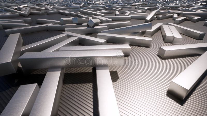 Metal Chrome Blocks Boxes Techno Intro Metallic Surface Stock Footage ...