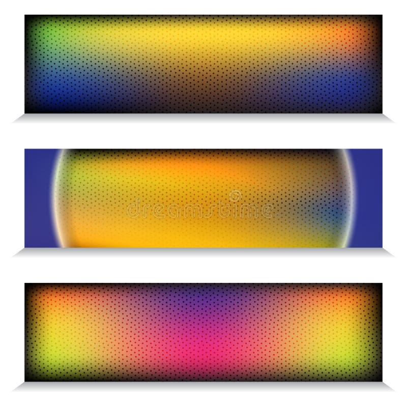 Metal Chrome Rainbow Titanium Web Banner Stock Vector - Illustration of ...