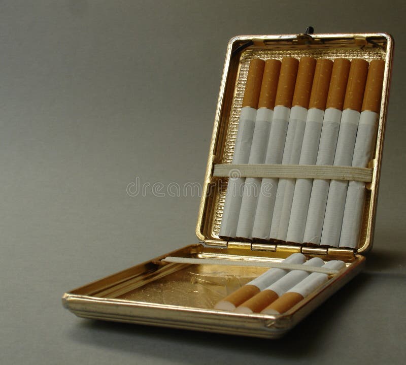 Metal cigarette box stock image. Image of health, case - 779559