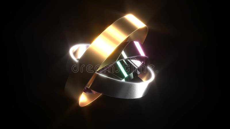 Metal Circle Glow Ring Intro Promo 3d Stock Illustration - Illustration ...