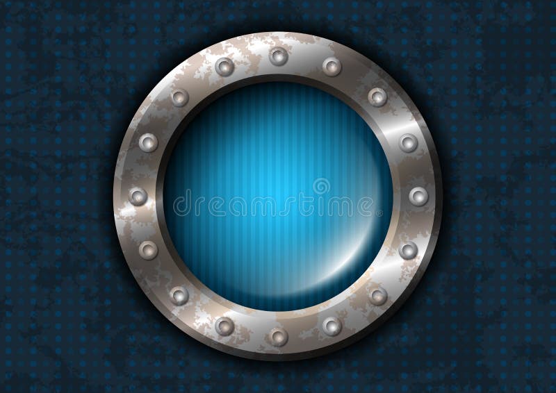 Metal circle with rivets stock vector. Illustration of border - 70300393