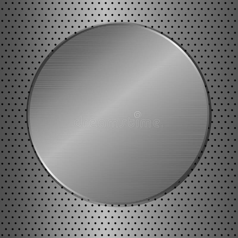 Technology App Icon with Metal Texture for Ui Stock Vector ...