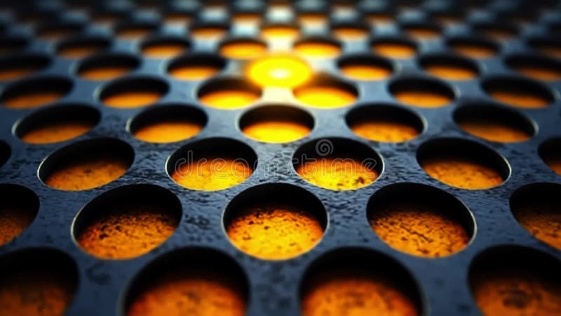 Metal with Circular Patterns Stock Video - Video of reflection ...