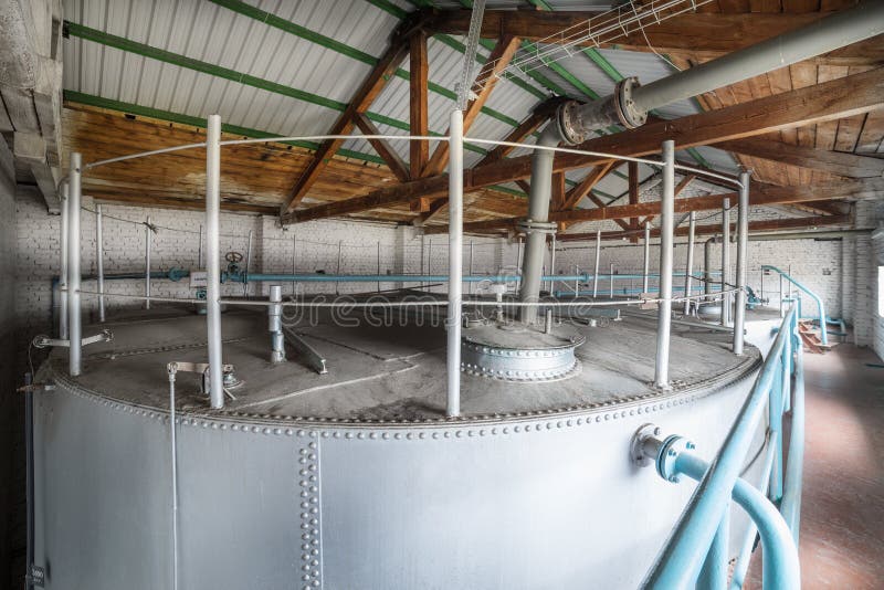 Metal Cisterns Installed Inside the Building. Stock Image - Image of ...