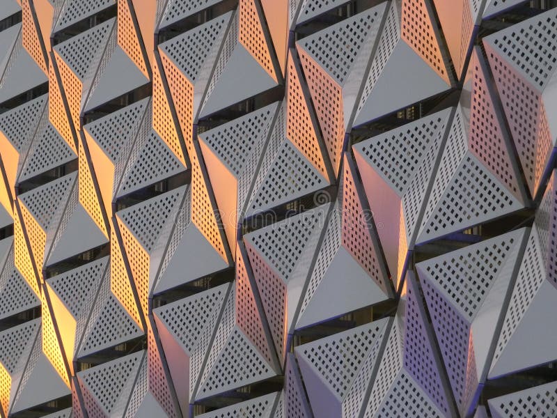 Metal Cladding on building stock image. Image of gray - 87589565