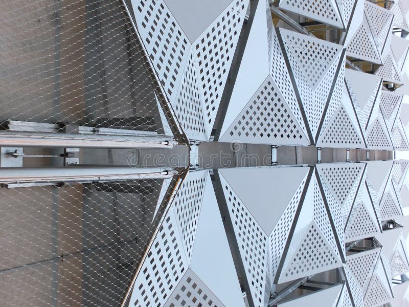 Metal Cladding on building stock image. Image of aluminum - 87594181