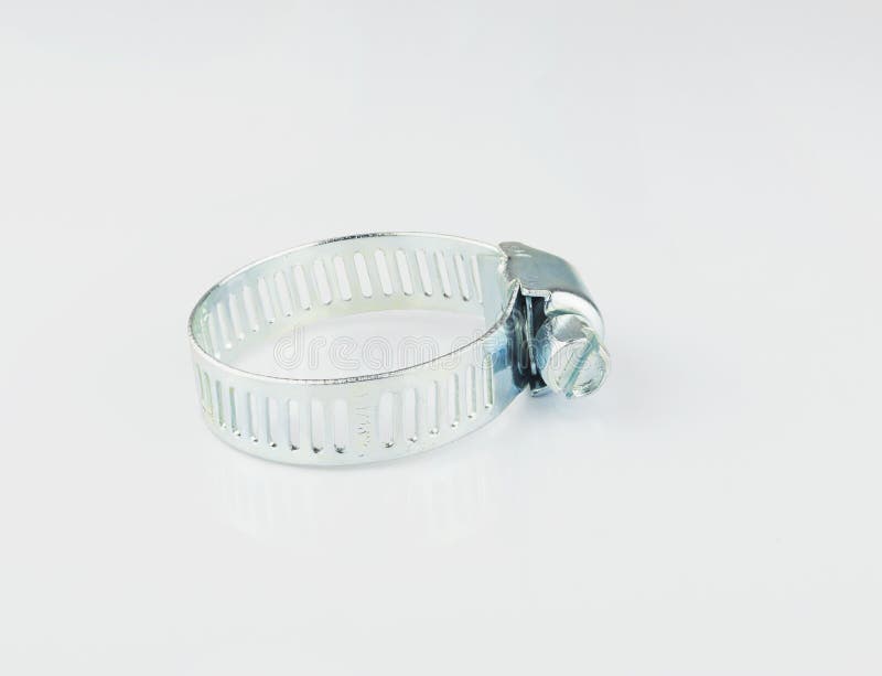 Metal Clamp with Connection for Pipes Stock Image - Image of fastener ...