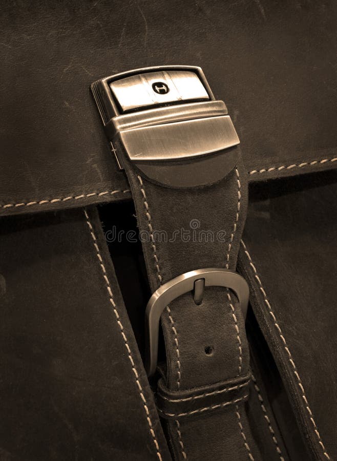 Metal Clasp on Leather Case Stock Image - Image of colour, grungy: 39012385