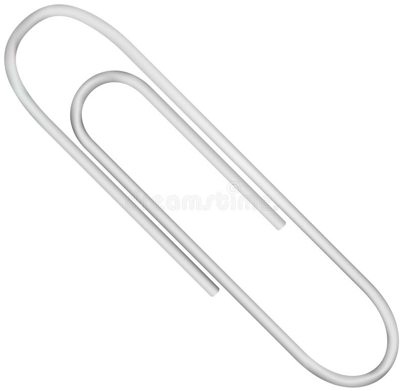 Metal clip stock vector. Illustration of clip, paperclip - 6711713