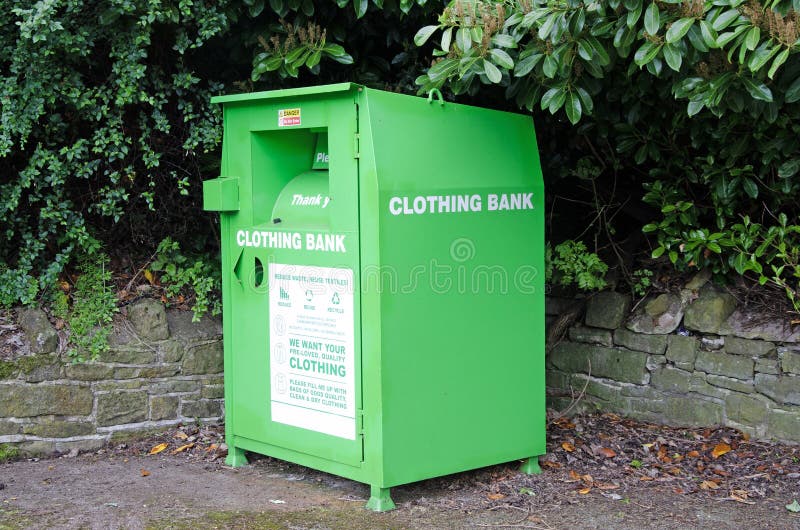 Metal Clothing Bank Deposit Container Editorial Photo - Image of ...