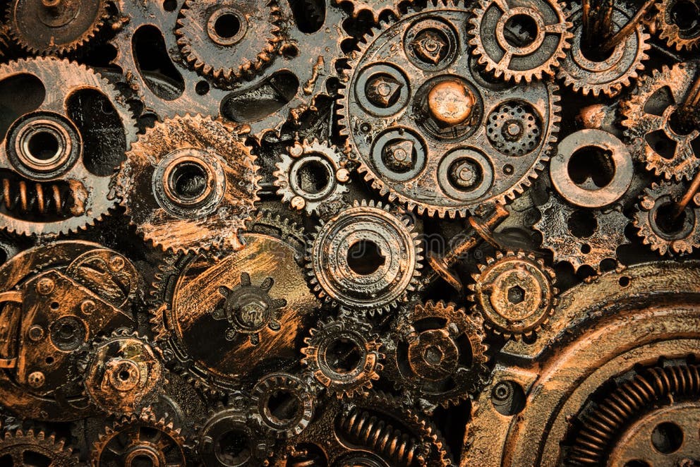 Metal Cog Wheels Bonding Together Stock Photo - Image of mechanism ...