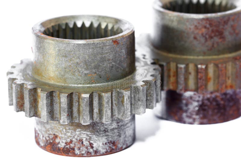 Metal Cog Wheels Bonding Together Stock Image - Image of interlocking ...