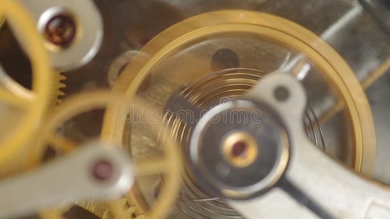 Metal Cogwheels Inside Clockwork Stock Footage - Video of engineering ...