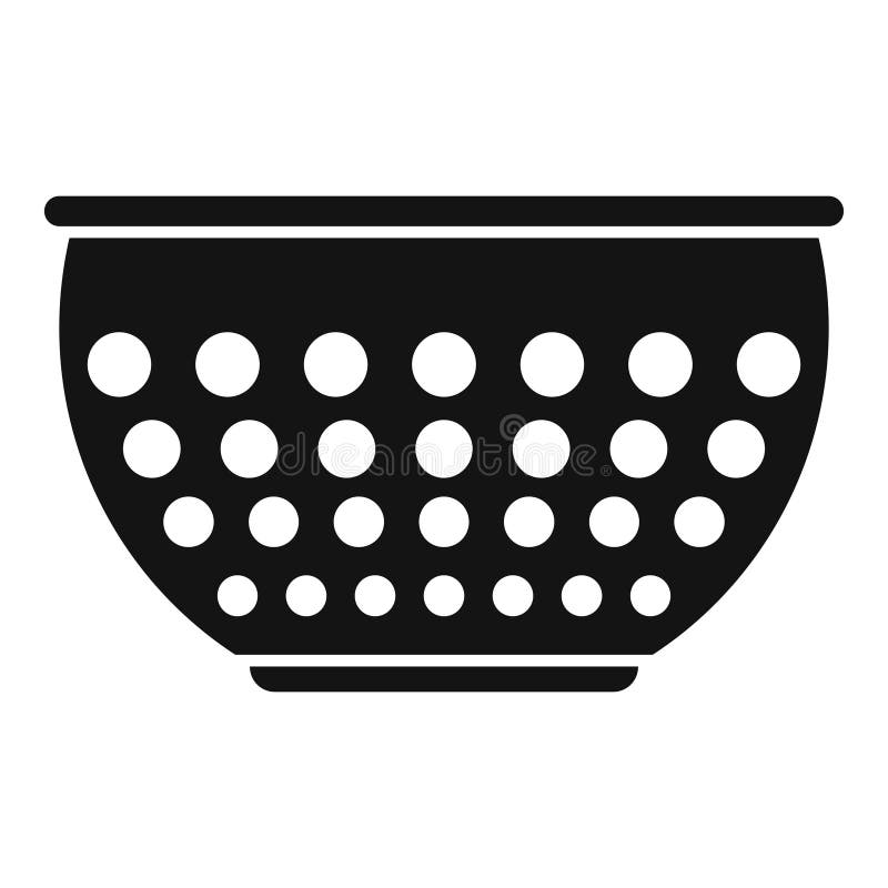 Metal Colander Icon Simple Vector. Cooking Tool Stock Vector ...