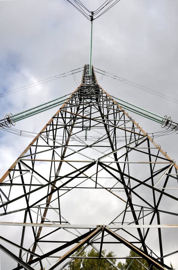 Metal Column For An Electricity Stock Photo - Image of electricity ...