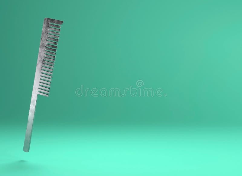 Metal Comb Space 3d Illustration Stock Illustration - Illustration of ...