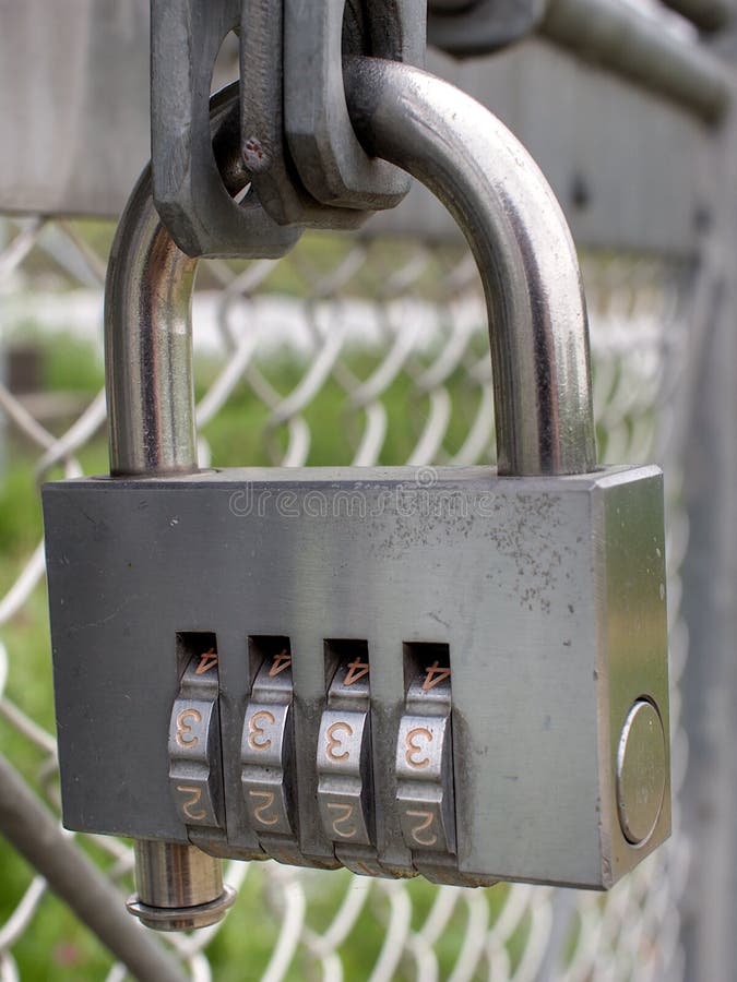 A metal combination lock stock photo. Image of protect - 184959388