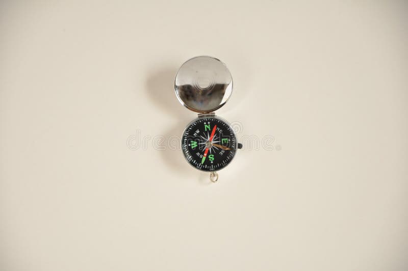 Metal Compass with Green Numbers and Cardinal Points Stock Image ...