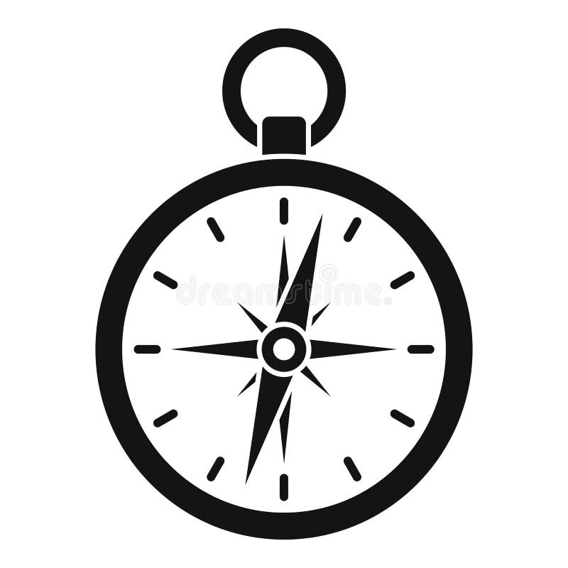 Metal Compass Icon, Simple Style Stock Vector - Illustration of ...