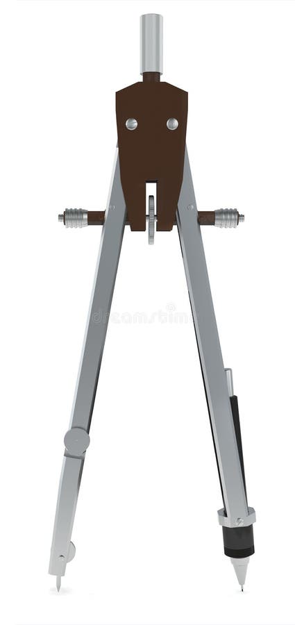 Metal Compasses for Use in Drawing Work and Geometry Lessons Stock ...