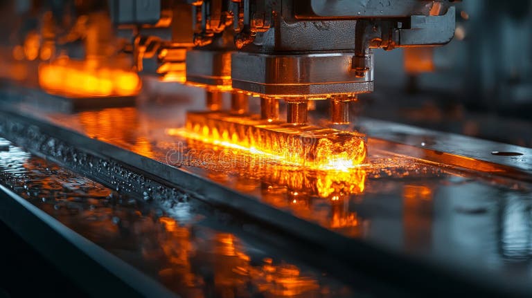 Metal Components Undergoing Galvanization Process with Heat Stock ...