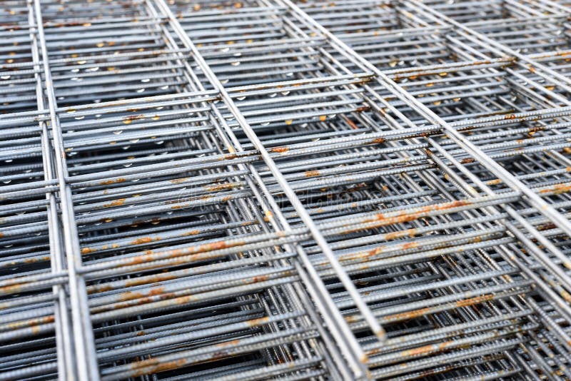 Metal Concrete Reinforcing Rods Stock Photo - Image of square, metal ...