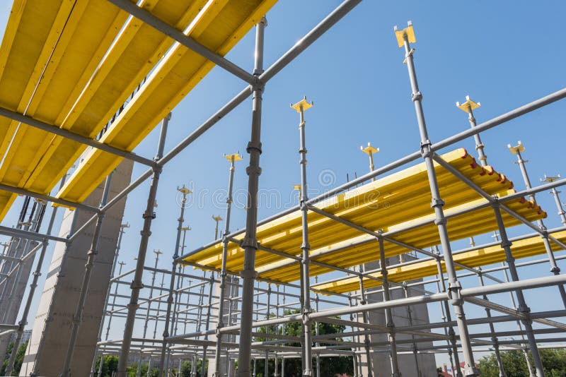 Metal concrete structures stock photo. Image of apartment - 123719768