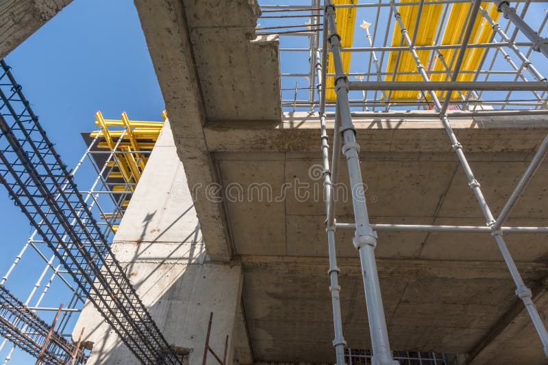 Metal concrete structures stock image. Image of multistory - 123721307